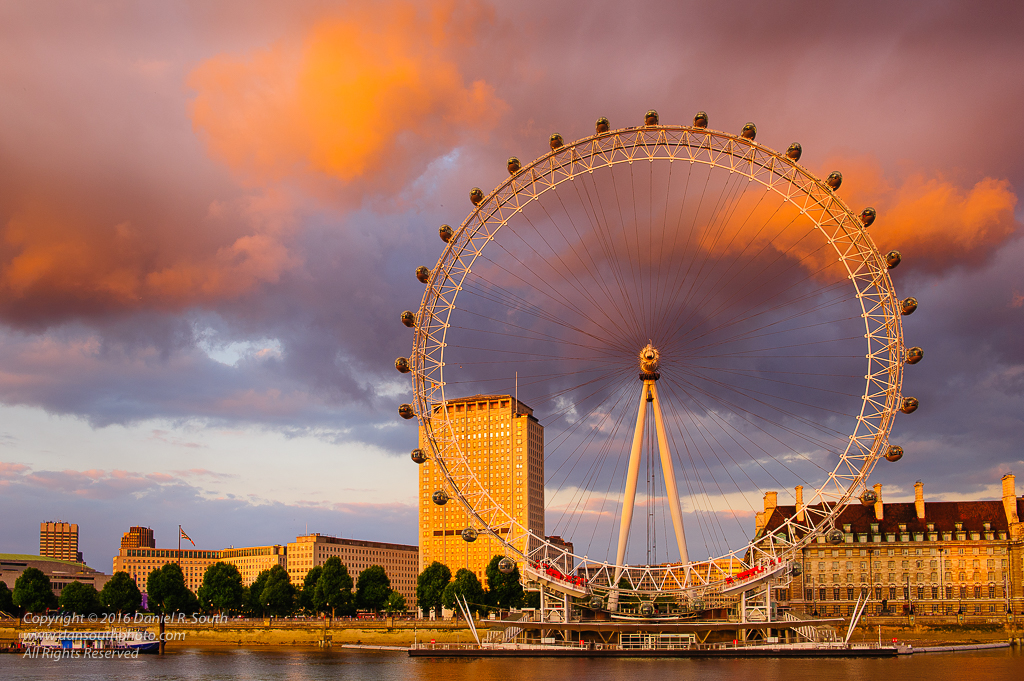 London Eye At Sunset
