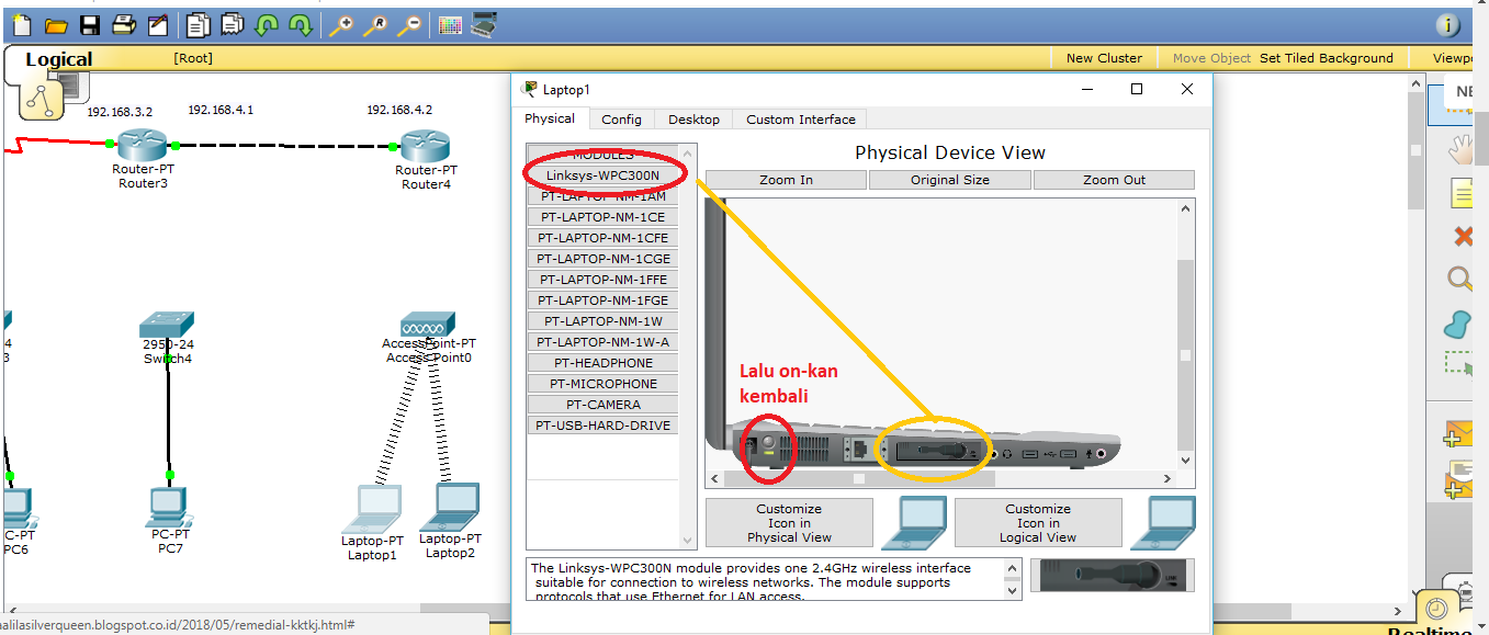 Simulasi Menghubungkan 4 Router dalam Cisco Packet Tracer ~ Bintang IT