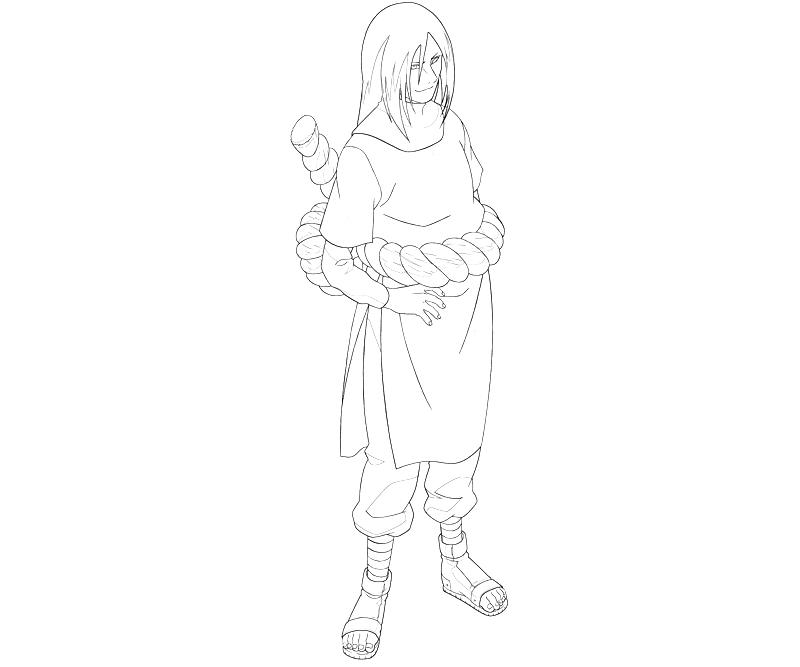 Naruto Orochimaru Coloring Pages Sketch Coloring Page