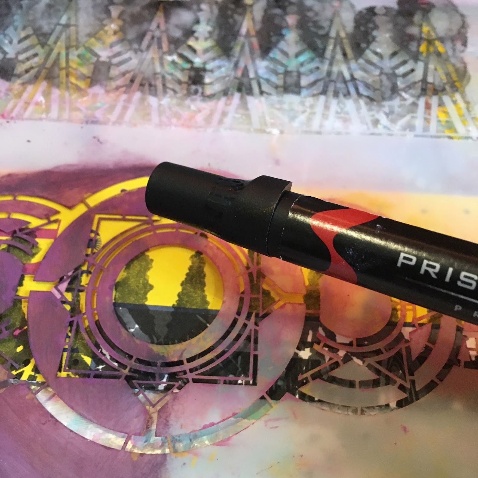 Lynda Shoup - Mixed Media Artist: Kuchi Koo Take Two - Stenciled ...