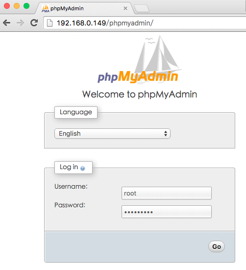 Study Raspberry Pi: phpMyAdmin installation