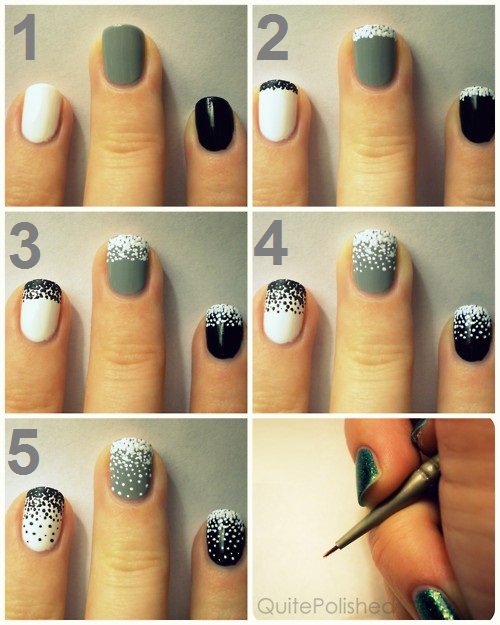 A woman world: How To Do The Stippling Gradient Nails