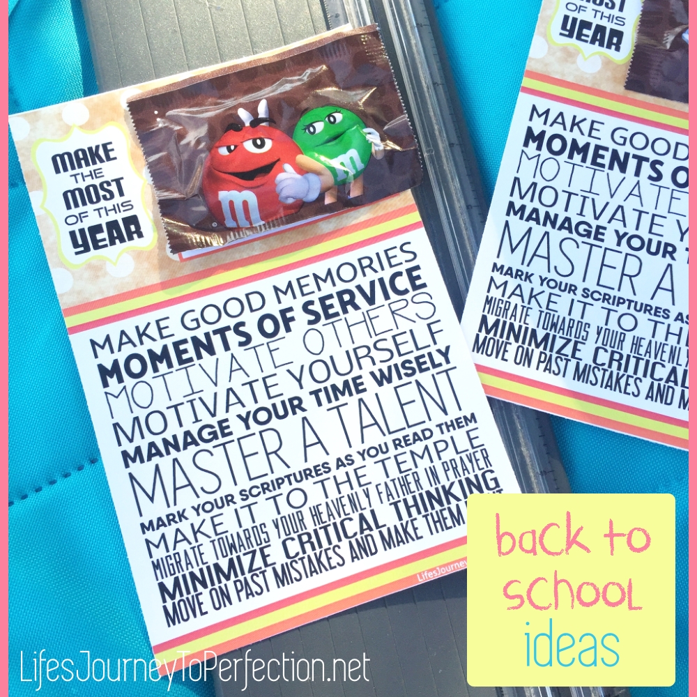 Life's Journey To Perfection: Young Women Gifts and Handout Ideas