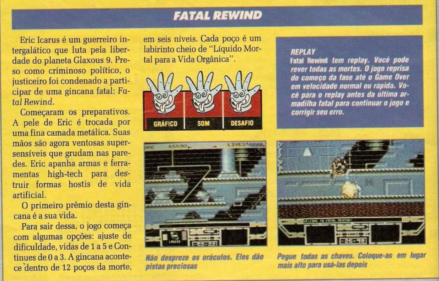 [AÇÃO GAMES 009] FATAL REWIND (Mega Drive, 1991) [#083]