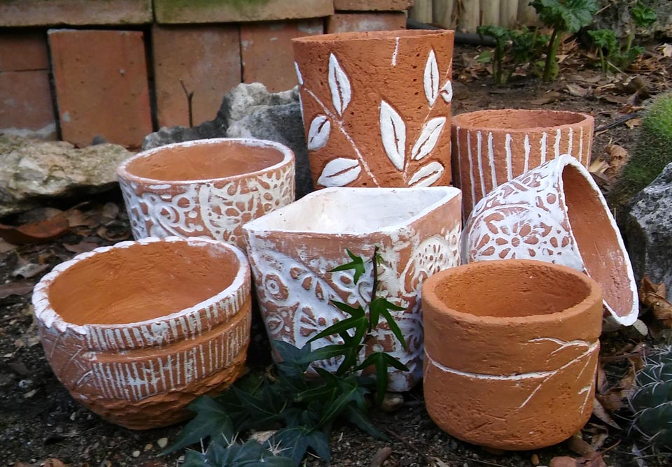 La Luna de Barro: Macetas en barro natural