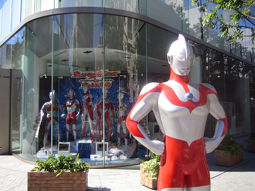 Bandai HQ Lifesize Statues in Tokyo