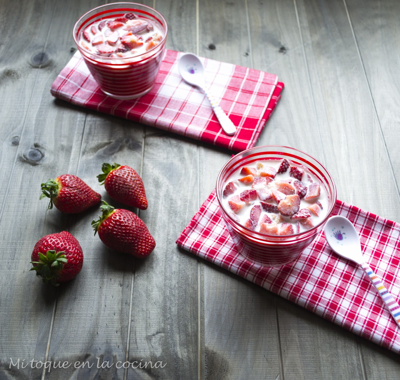 Mi toque en la cocina: Fresas leche y leche