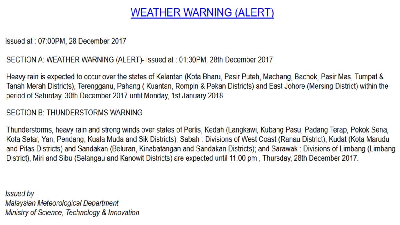 Weather Warning (Alert) - Senseshares