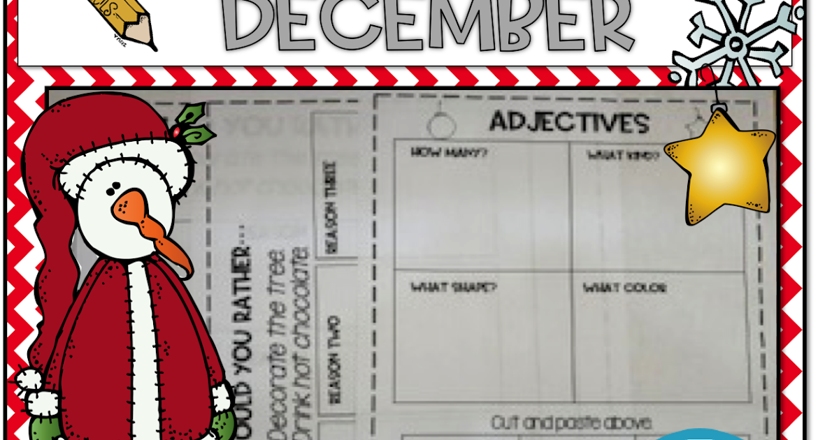 1st Grade Hip Hip Hooray!: Let's Write December