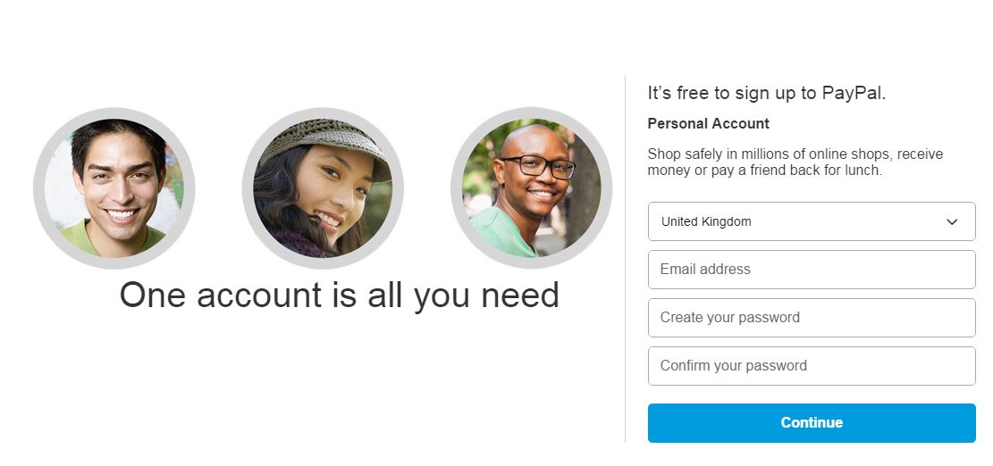 Paypal - How to signup for a new PayPal personal account 2015