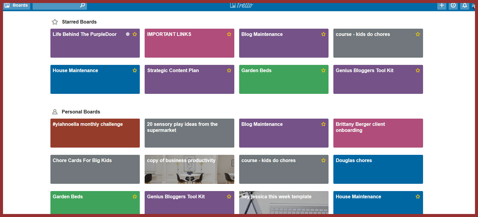 How I use Trello to organise the Genius Bloggers Tool Kit | Life Behind ...