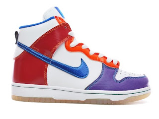 Bright Colorful Nikes High Premium Women Dunk White Royal Orange Blaze ...