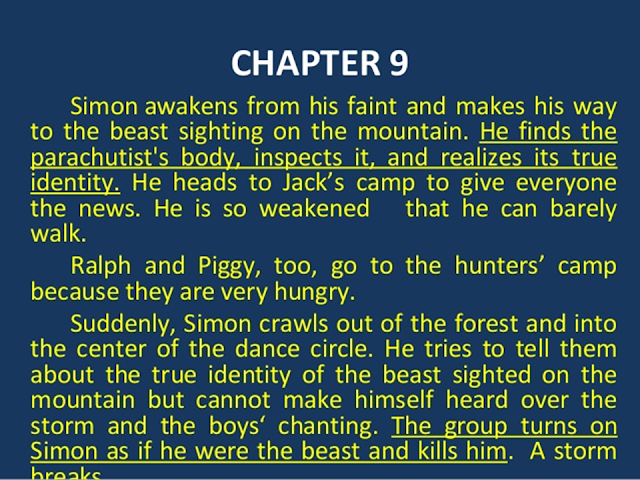 Grade 11: lord of the flies - chapters