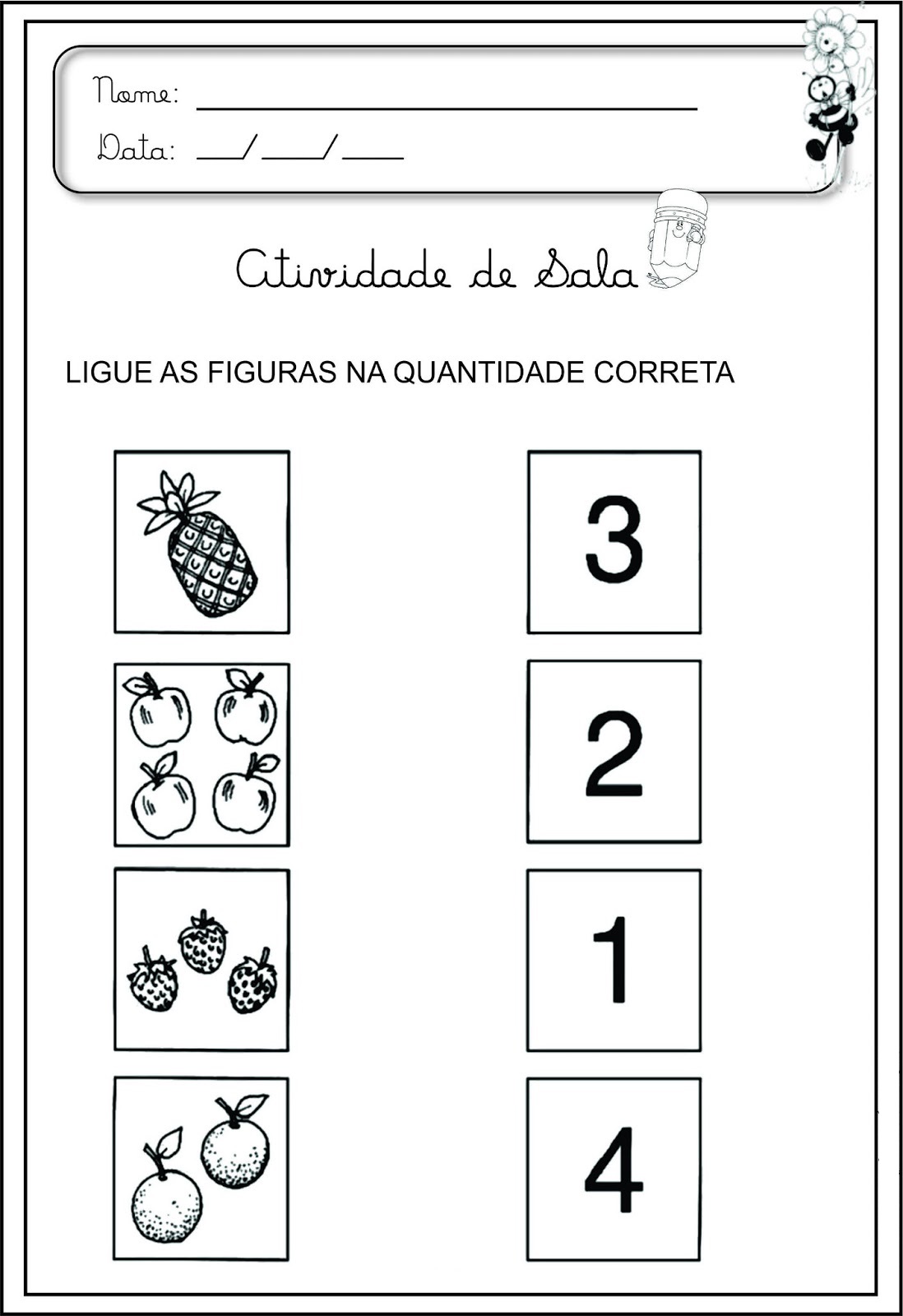 Atividades de Matemática Para Alfabetização Infantil | Online Arte