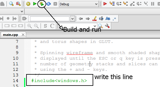 Opengl C And Glut Using Codeblocks And Mingw ~ Take A New Steps In Programming World