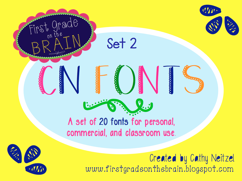 First Grade on the Brain: Fonts, fonts, and more fonts!