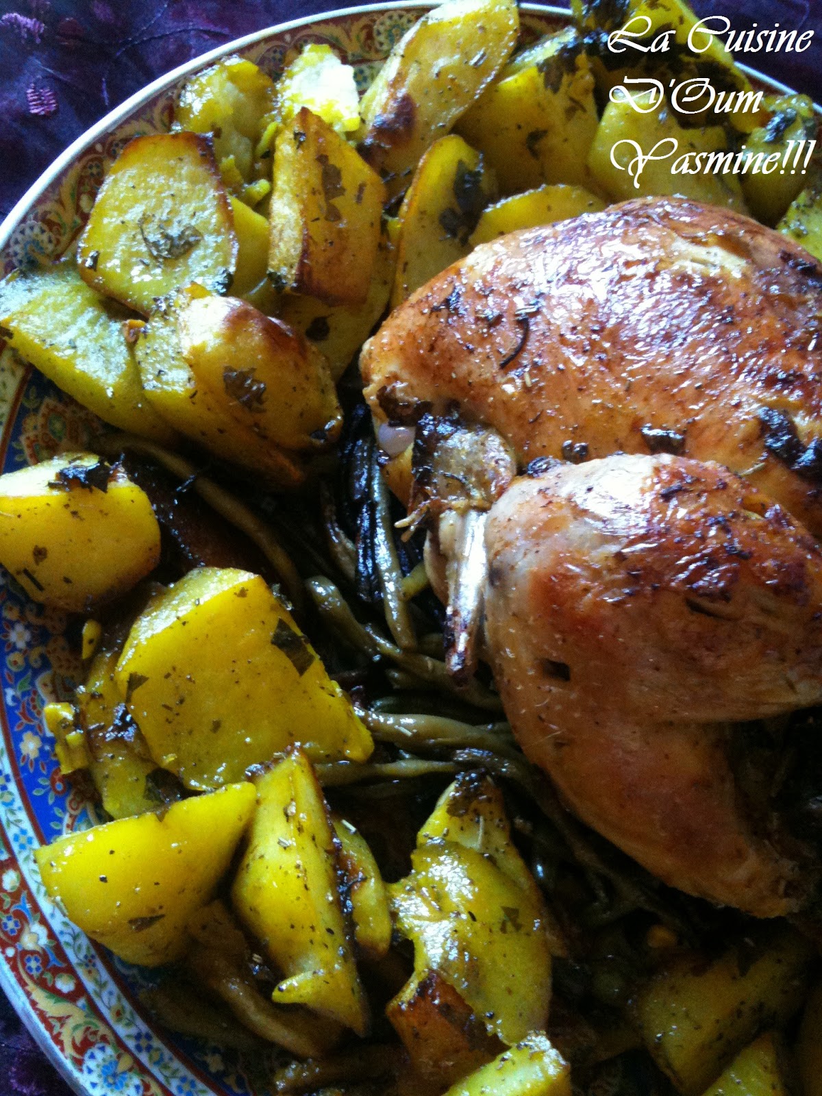 Selma Kitchen: Poulet roti mariné et ses légumes a la marocaine.