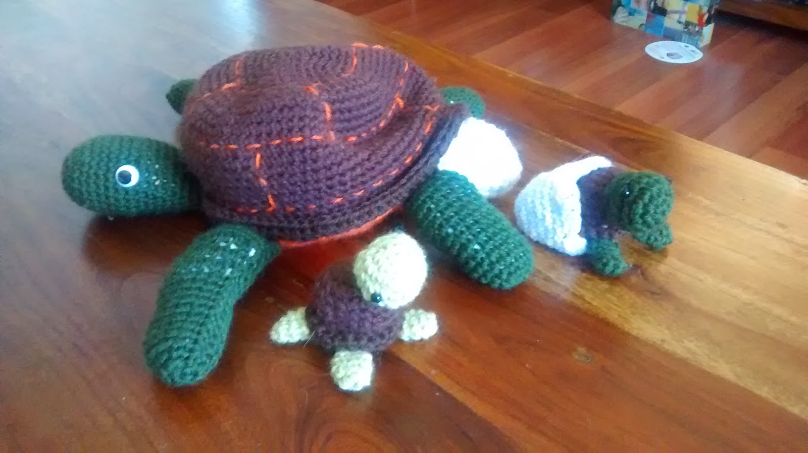 Tiddles, crochet turtle mother