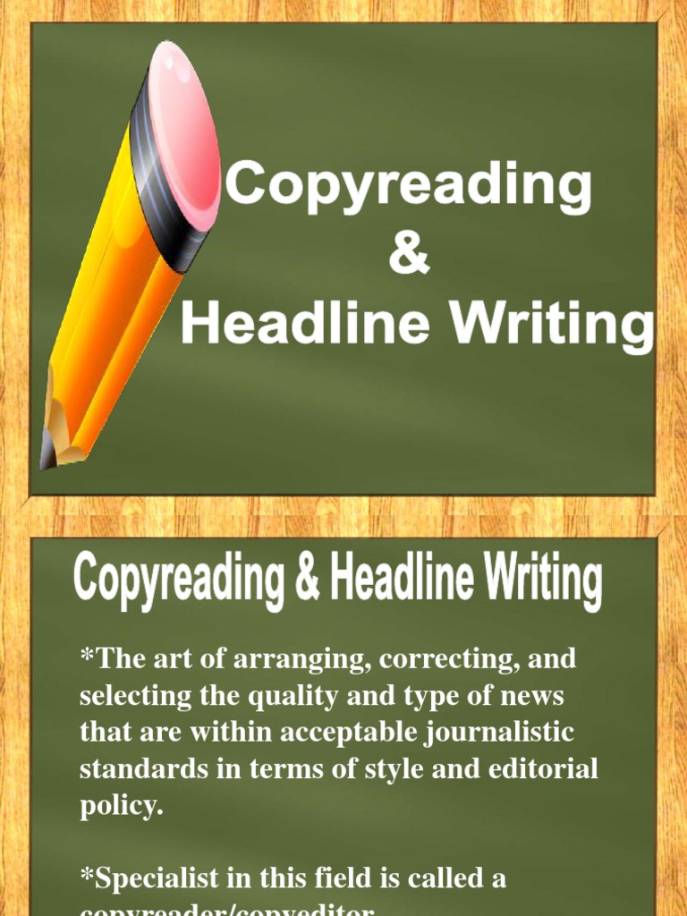 copyreading and headline writing - philippin news collections