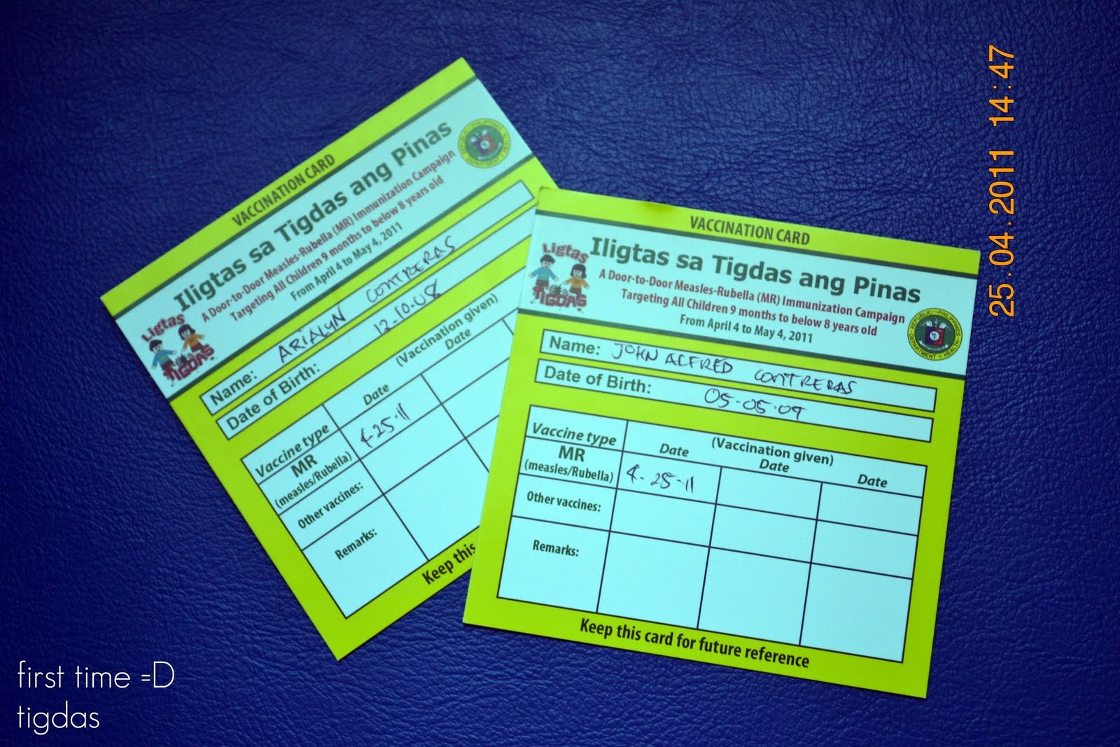 first time =D: tigdas