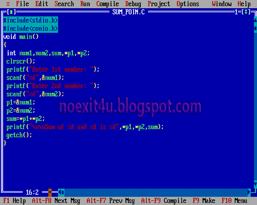 C Program To Add Two Numbers Using Pointer ~