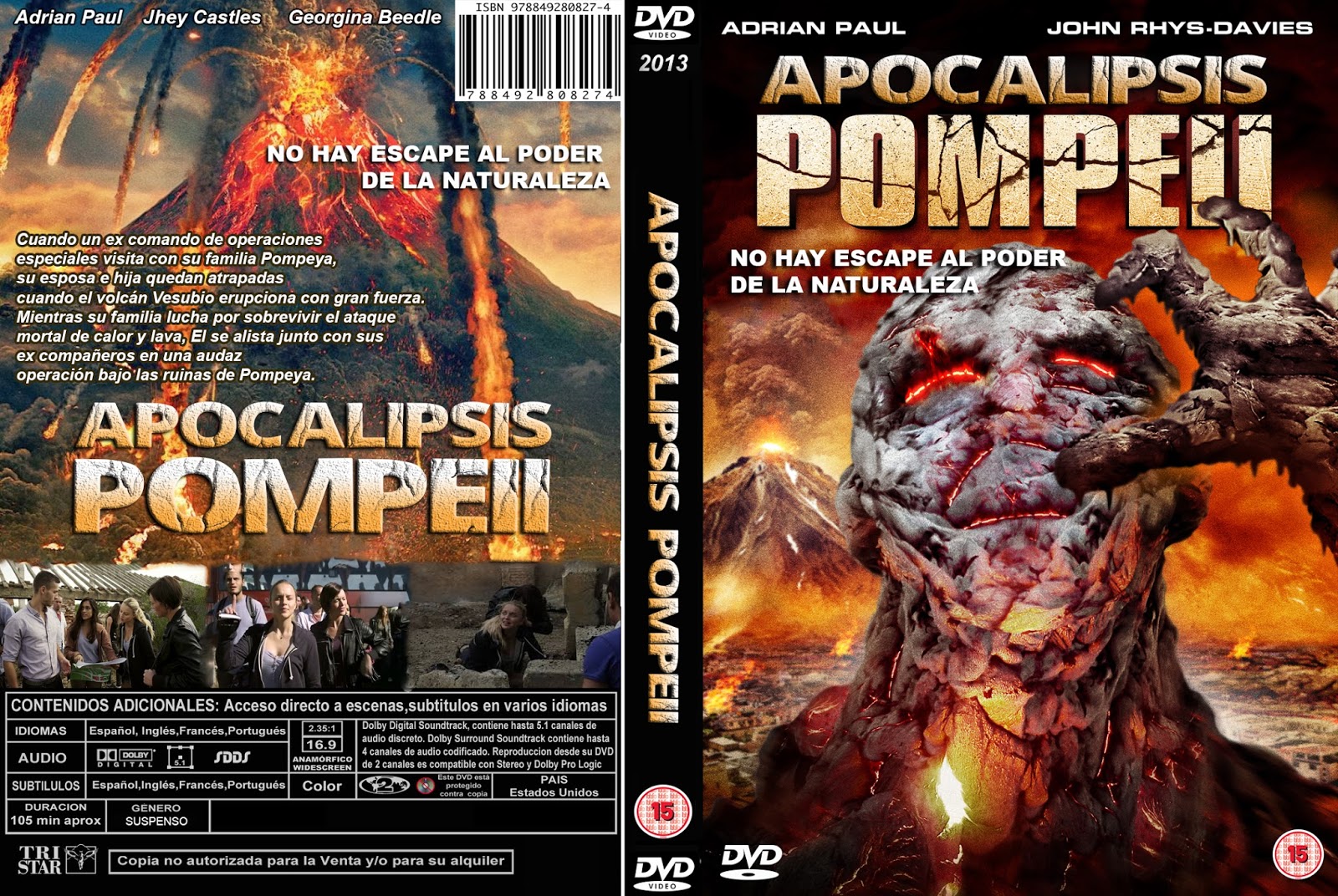 PB | DVD Cover / Caratula FREE: APOCALYPSE POMPEII - DVD COVER 2014 ESPAÑOL