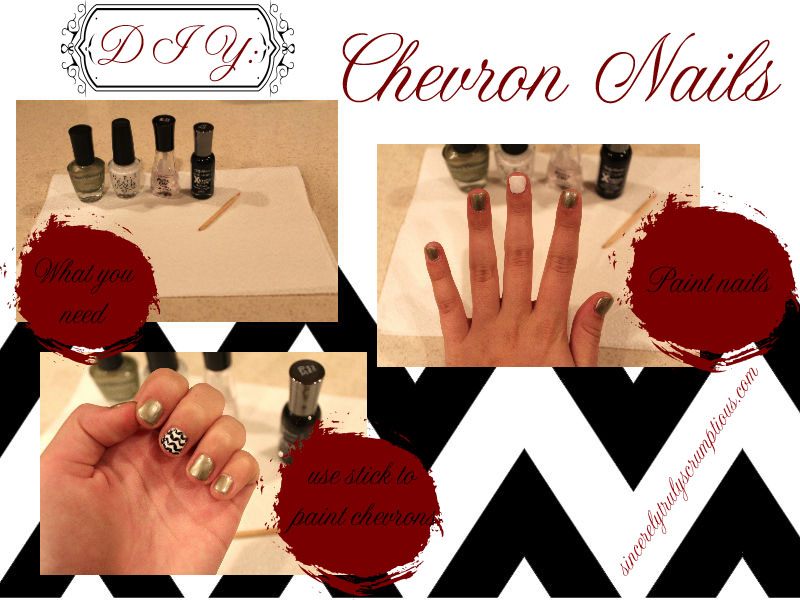 sincerely, truly scrumptious: DIY: Chevron Nails