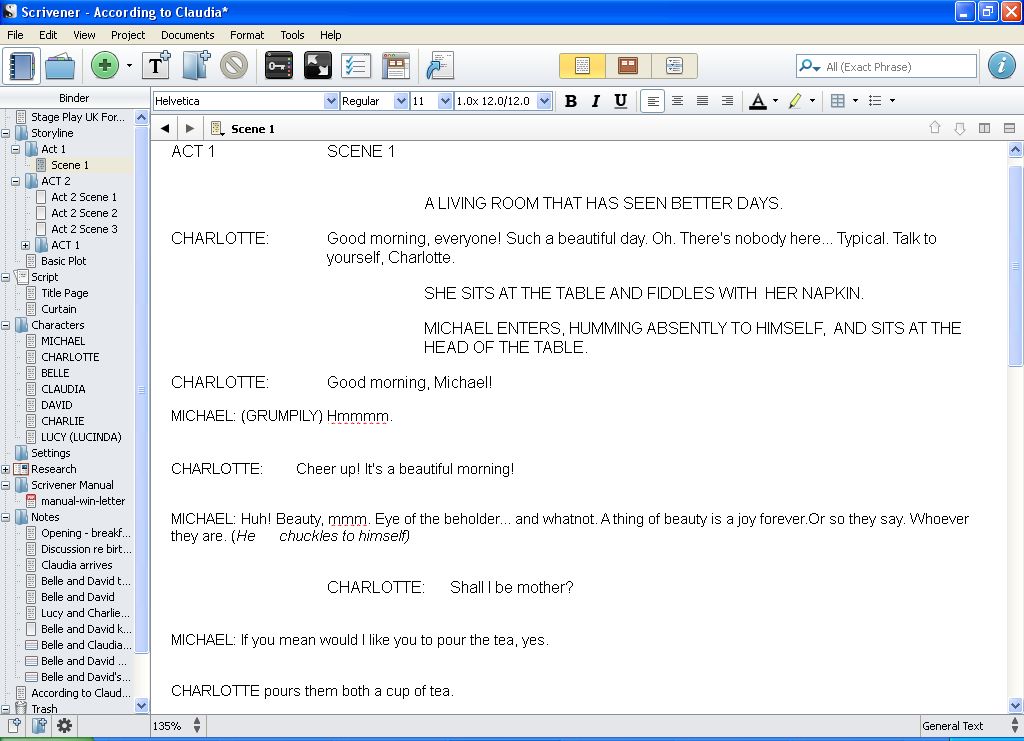 Scrivener Stage Play Template - seniorfasr