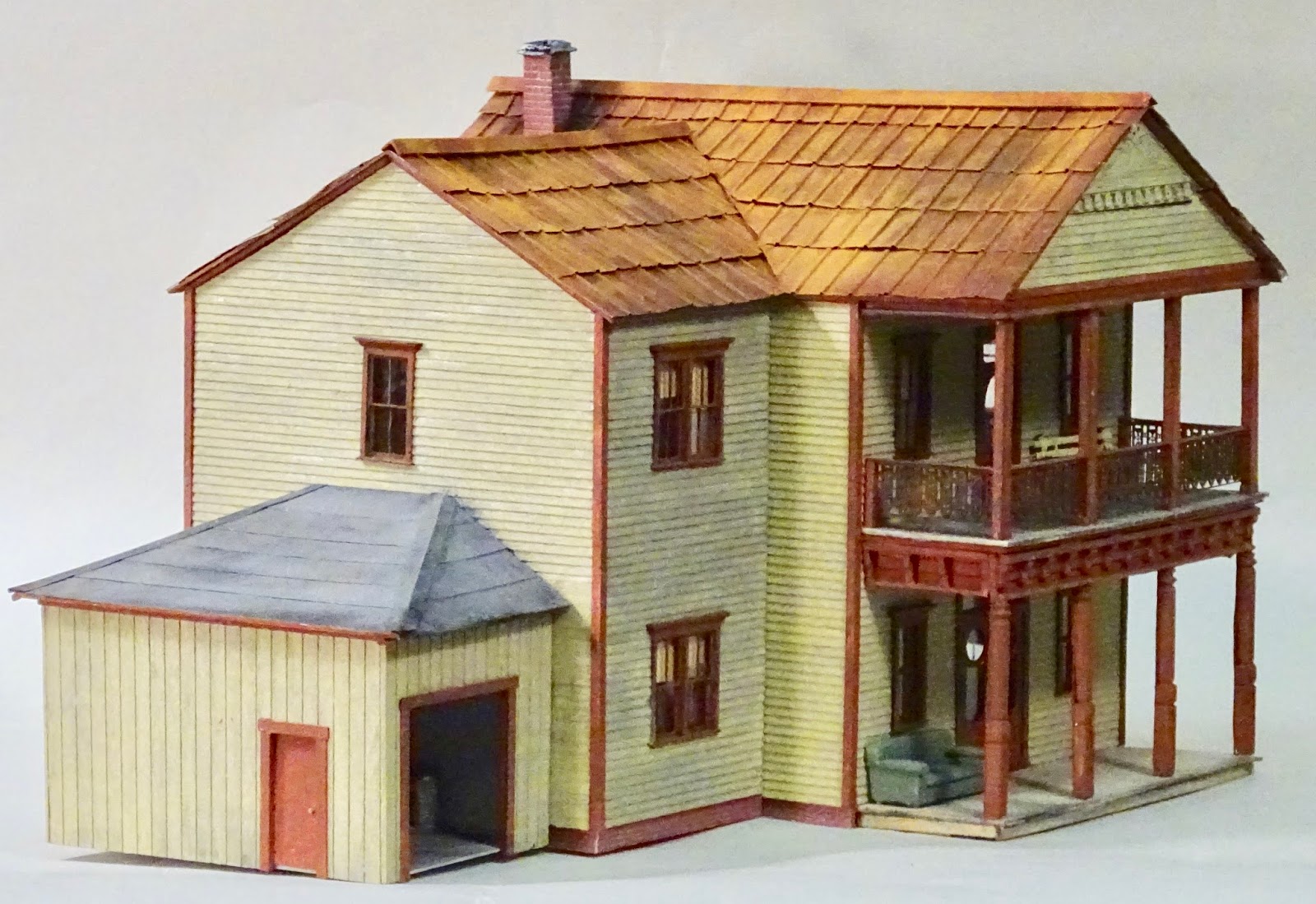 Model Railroad Minutiae: Victorian house model complete