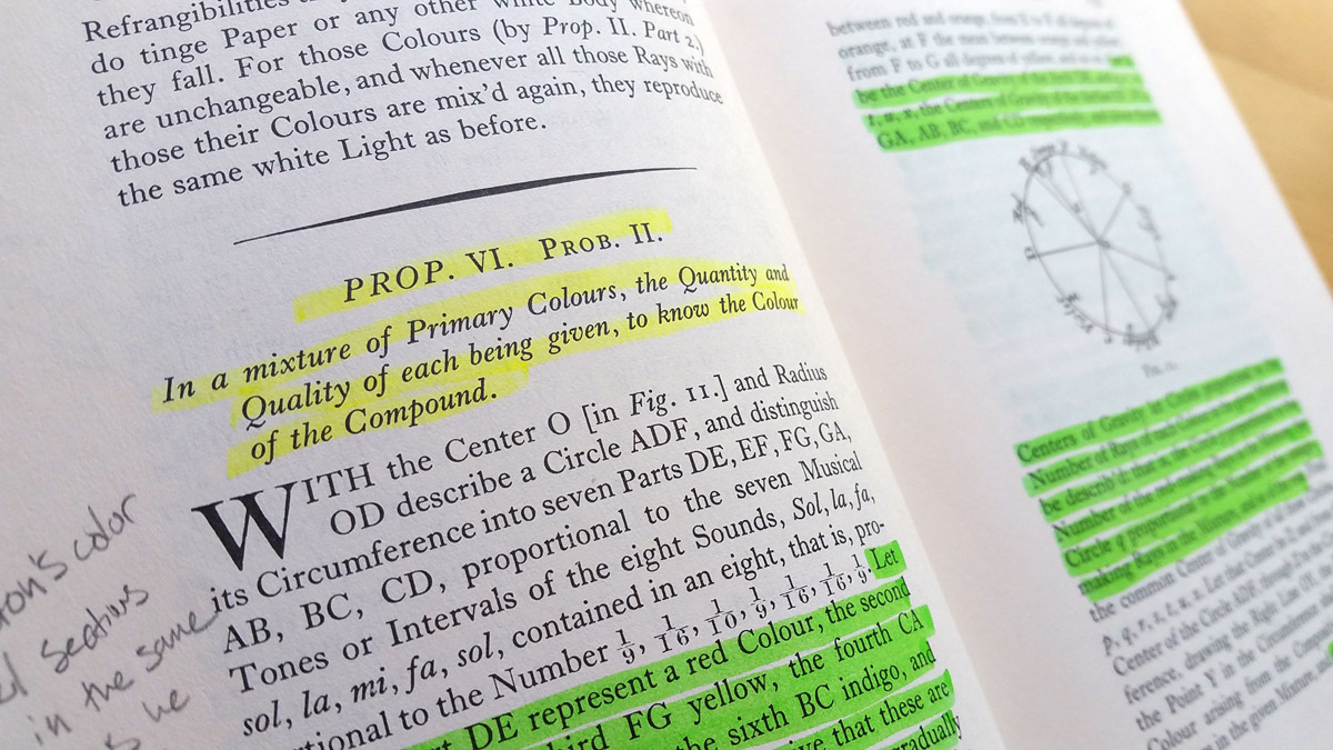 300+ Years of Color Theory: Opticks