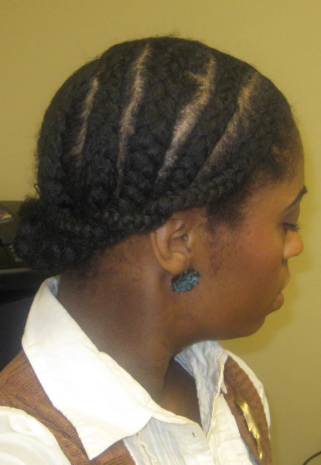 Naturally Elegant: Hair Today: Cornrows with Center Part