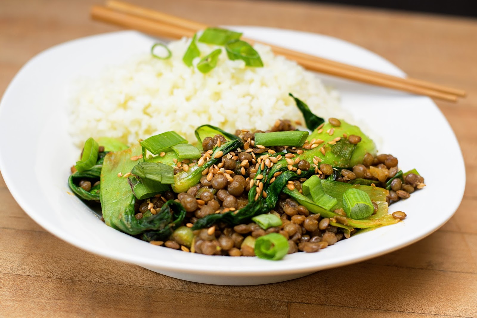 Lentil and Bok Choy Stir Fry Recipe - The Kitchen Wife