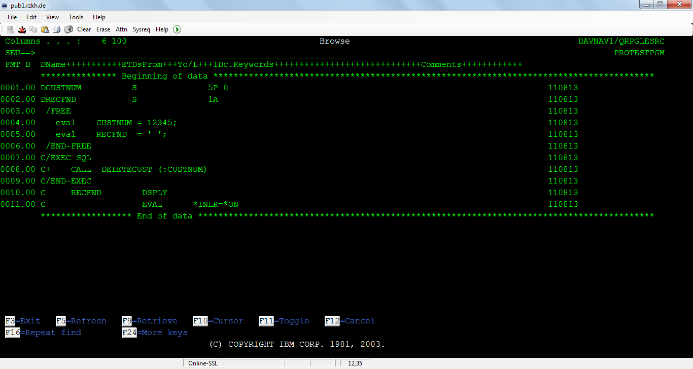 fn main(): AS400 SQL STORED PROCEDURES AND EXTERNAL STORED PROCEDURES EXAMPLES