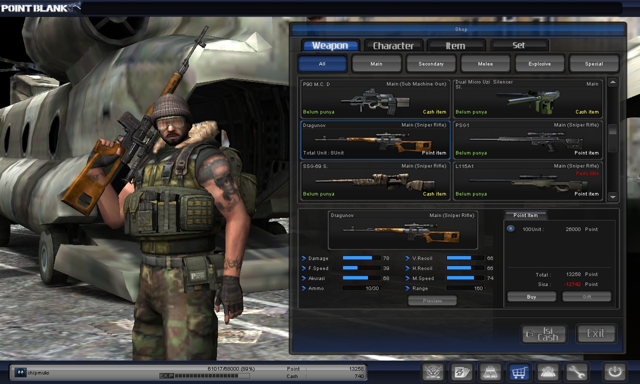 SEJATA TERKUAT DAN TERBAIK DI PB (POINTBLANK) ~ BLOGNYA GALIH