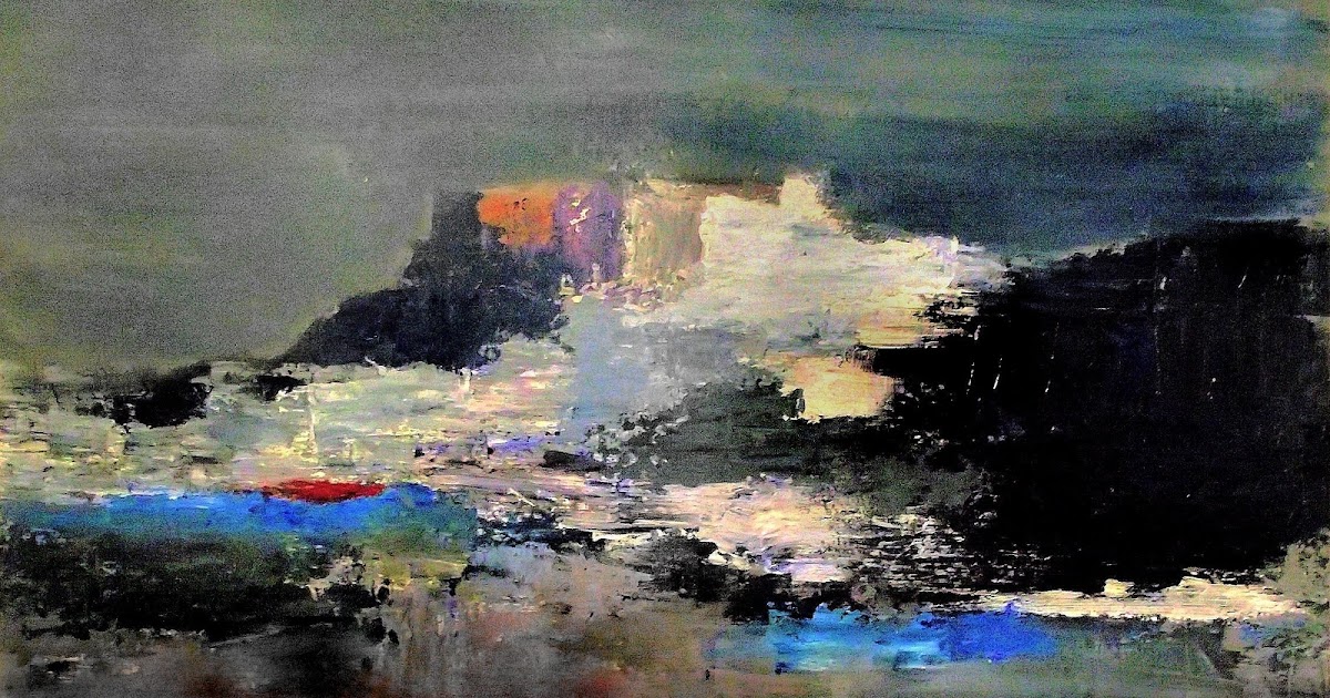 MIS CUADROS (Pintura abstracta): ABSTRACCION TORMENTA EN EL CASTILLO