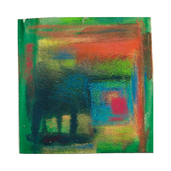 More tiny abstracts: inktense, Derwent studio pencils and Fisher 400 paper