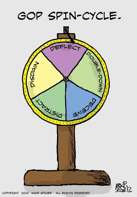 Mike Spicer Cartoonist / Caricaturist.: GOP Spin-Cycle.