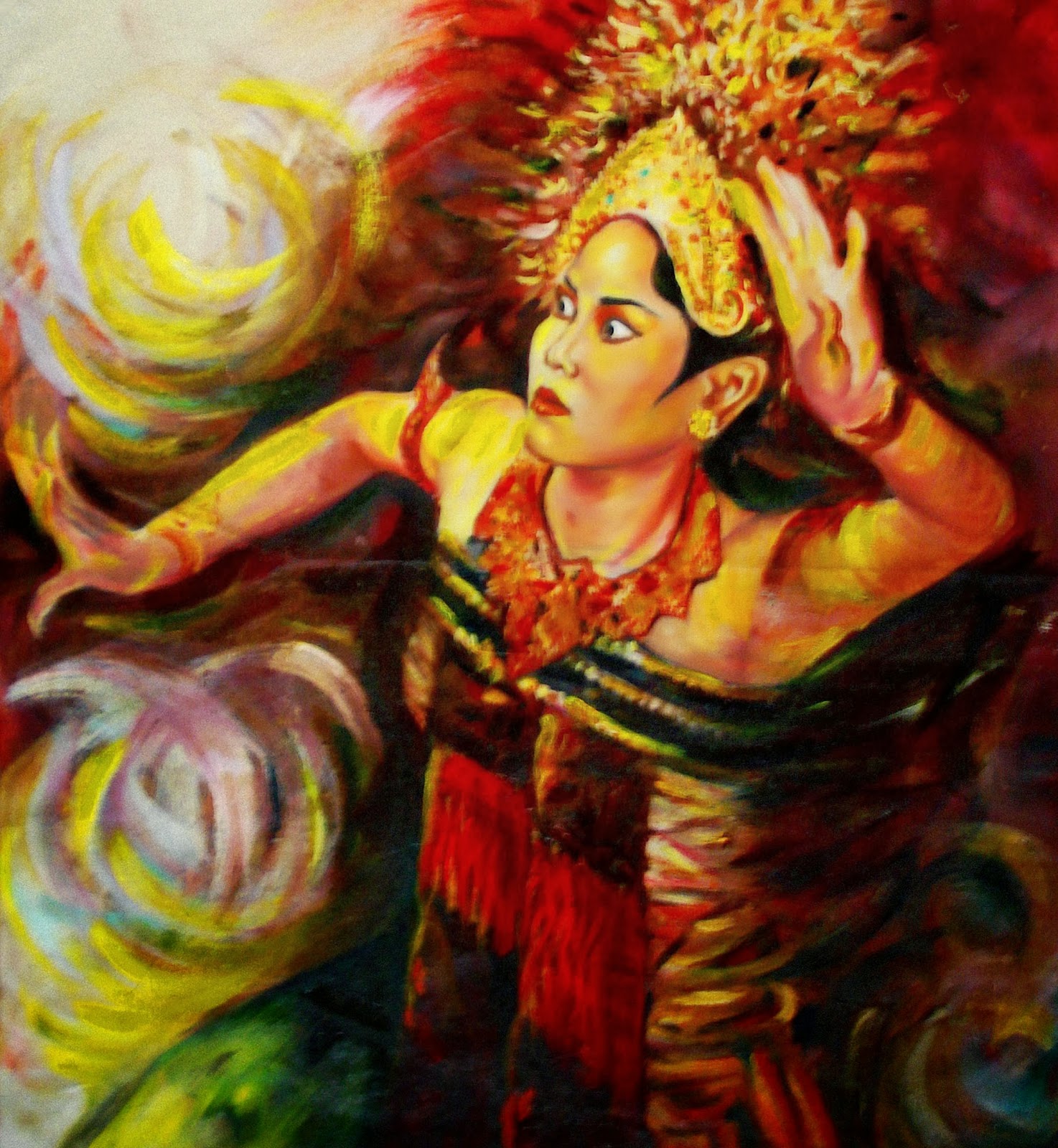 28 Karya Lukisan Tarian Bali yang Artistik