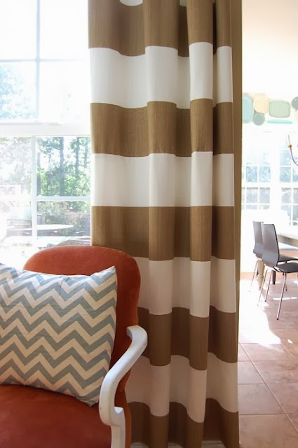 Crafty Texas Girls: Horizontal Striped Curtains (Drapes)