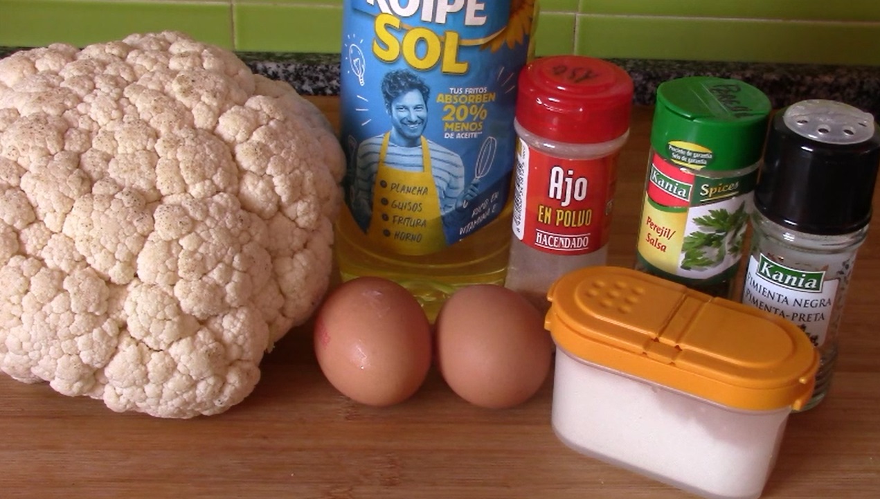 Coliflor rebozada sin harina - El dulce paladar