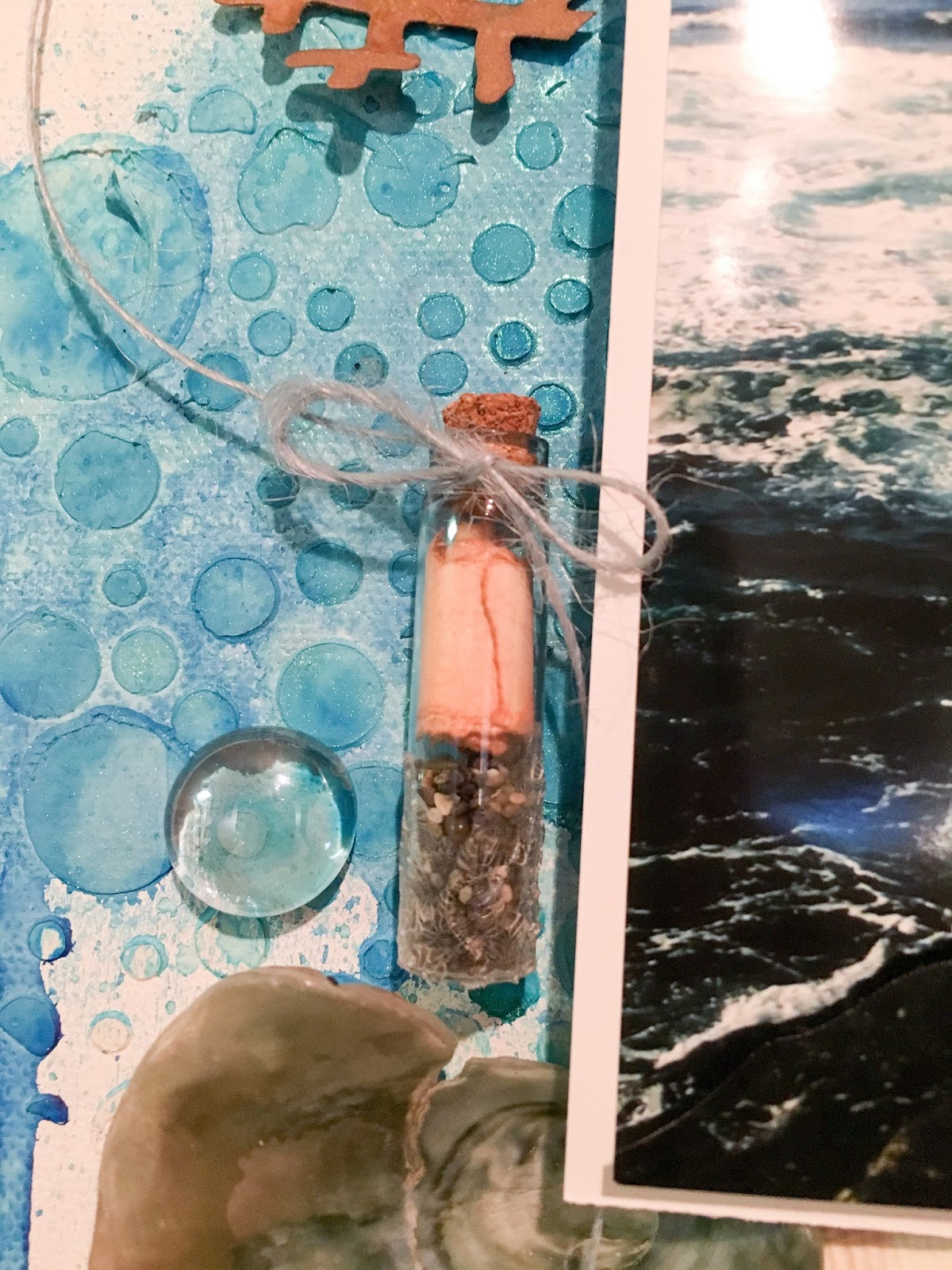 Deep & Dark Blue Ocean: A Mixed Media Canvas - This Bittersweet Life