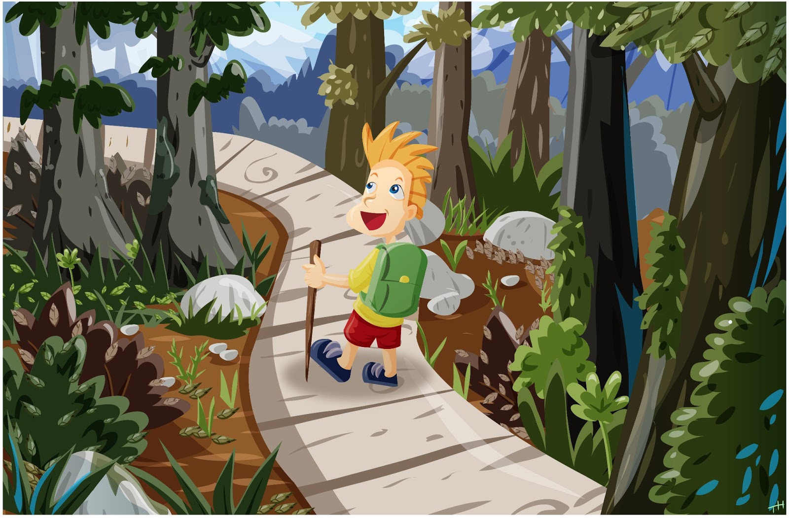 Thomas illustration: a walk in the forest 森林中的漫步