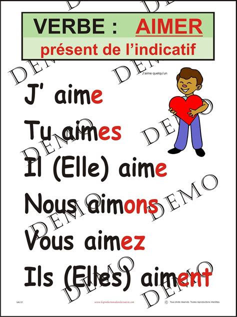 Français Facile 1º ESO: VERBE AIMER