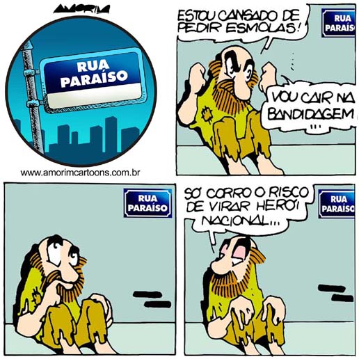 Blog do XANDRO: Tiras N°9602 : RUA PARAÍSO - Amorim!