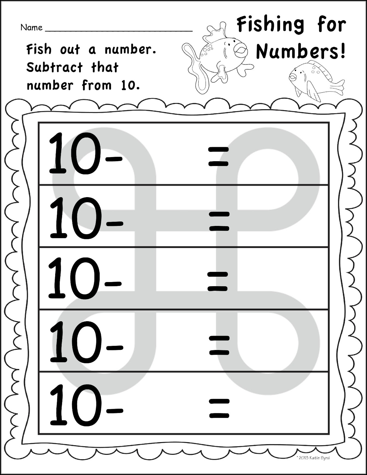 Mrs. Byrd's Learning Tree: Fishing for Numbers!