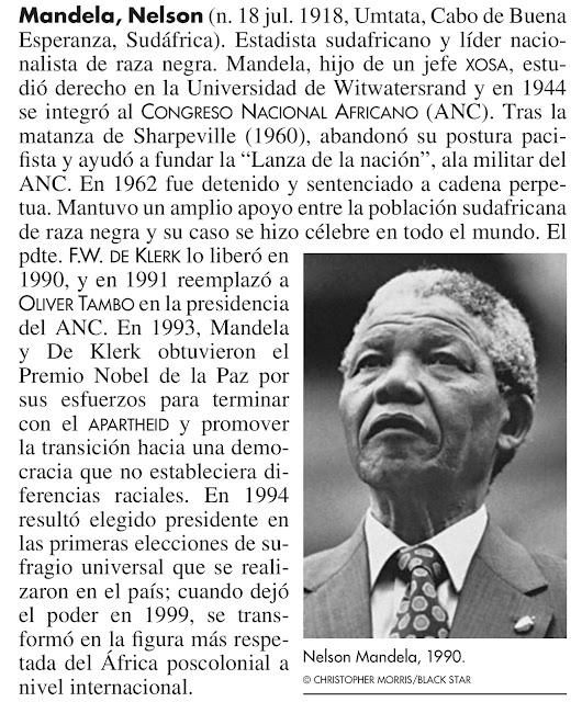Blog del Profesor Nelson Vargas: BIOGRAFÍA: Nelson Mandela