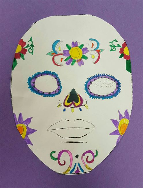 Tales from the Traveling Art Teacher!: Masks with 5th Grade