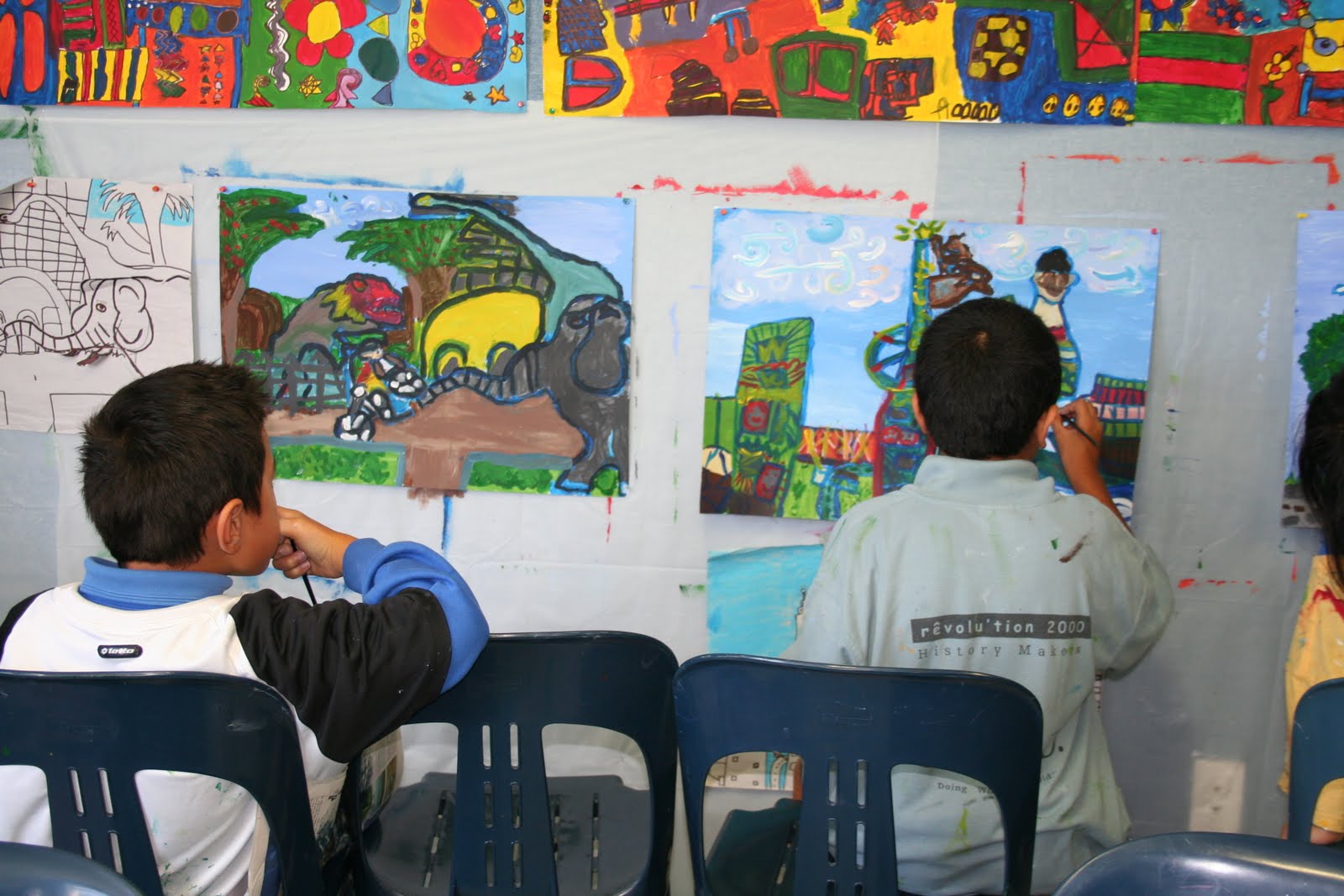 Visual Art for Year 3 & 4 students: Nearly finished Painting