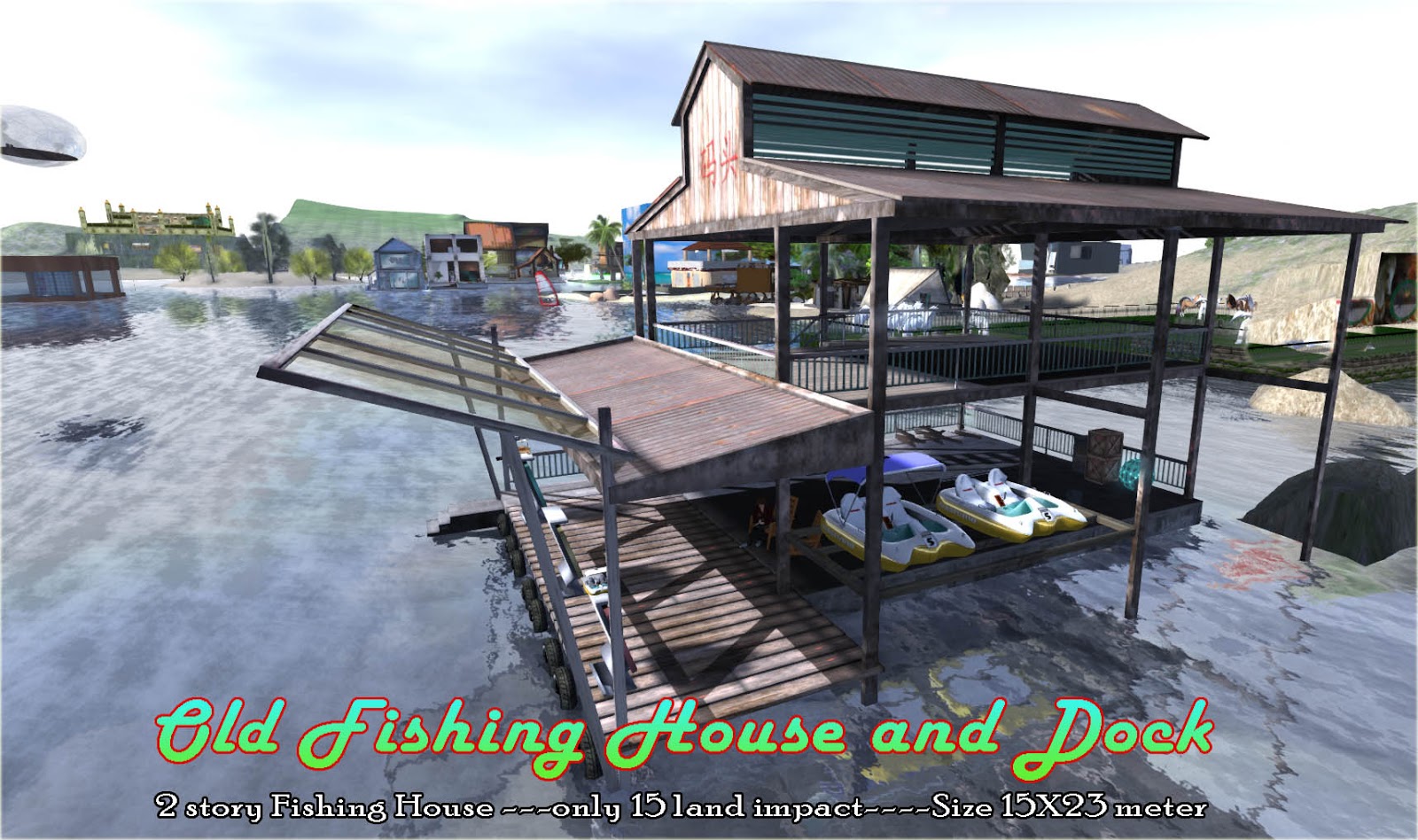 City: Old Fishing House with dock
