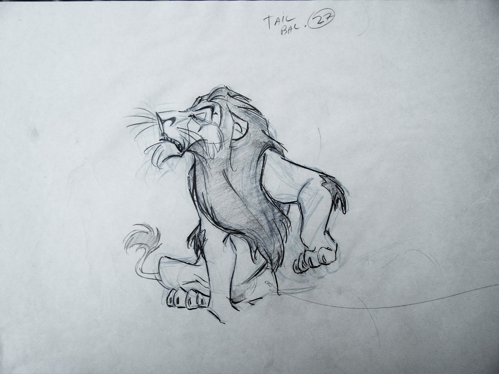 Jean Morel: Walt Disney Features, 2d rough animation drawings
